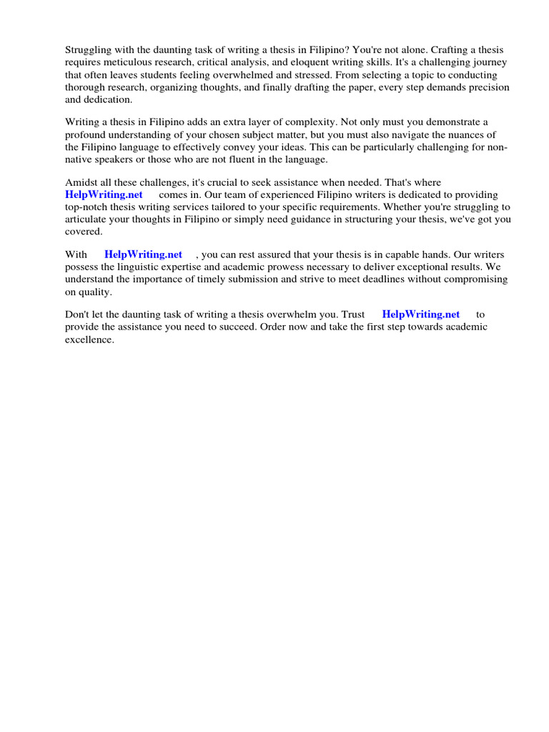 Topic para Sa Filipino Thesis | Download Free PDF | Tagalog Language ...