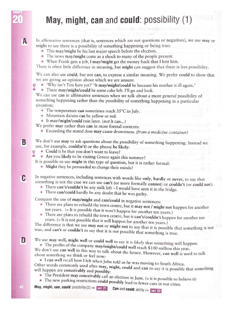 Modals Possibility | PDF