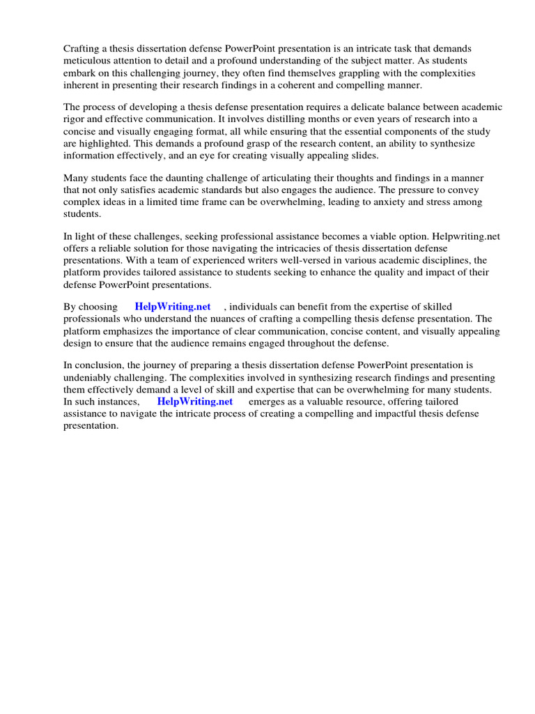 Thesis Dissertation Defense | PDF Thesis Dissertation Defense | PDF