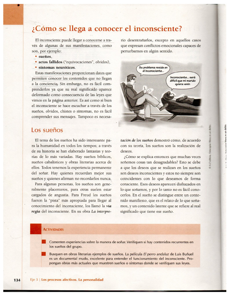 Psicologia 5to Que Es El Inconsciente | PDF
