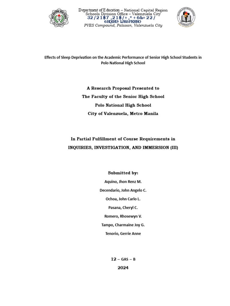 Group1 PR | PDF | Sleep | Sleep Deprivation