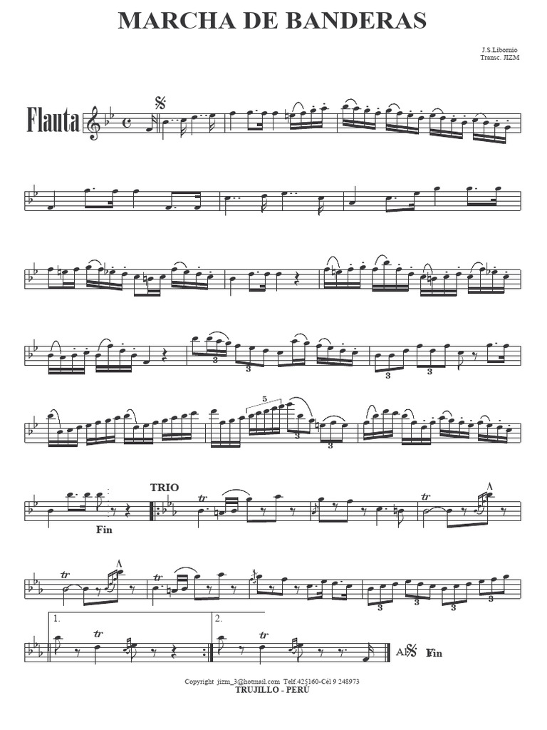 Marcha de Banderas Flauta | PDF