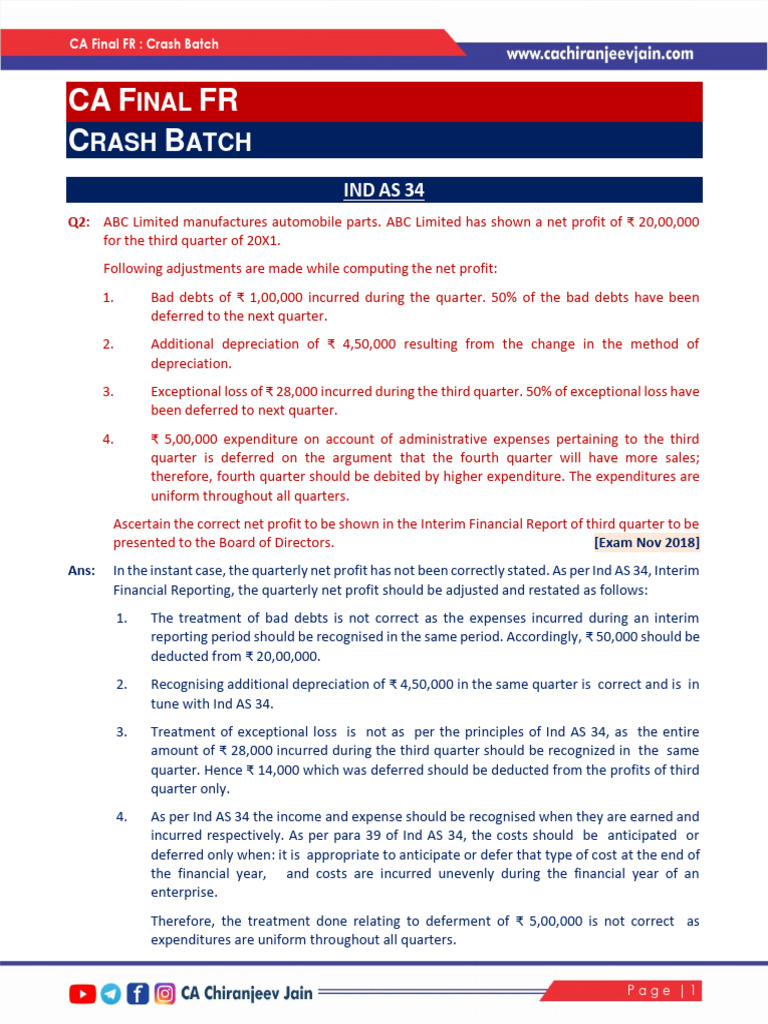 Ind As 34 | Download Free PDF | Expense | Income Tax