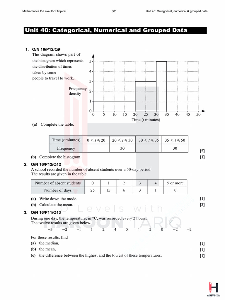 Categoral, Numerical and Grouped Data | PDF