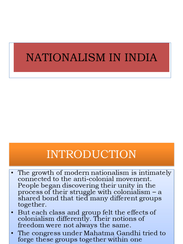 Nationalism in India | PDF | Mahatma Gandhi | Dalit