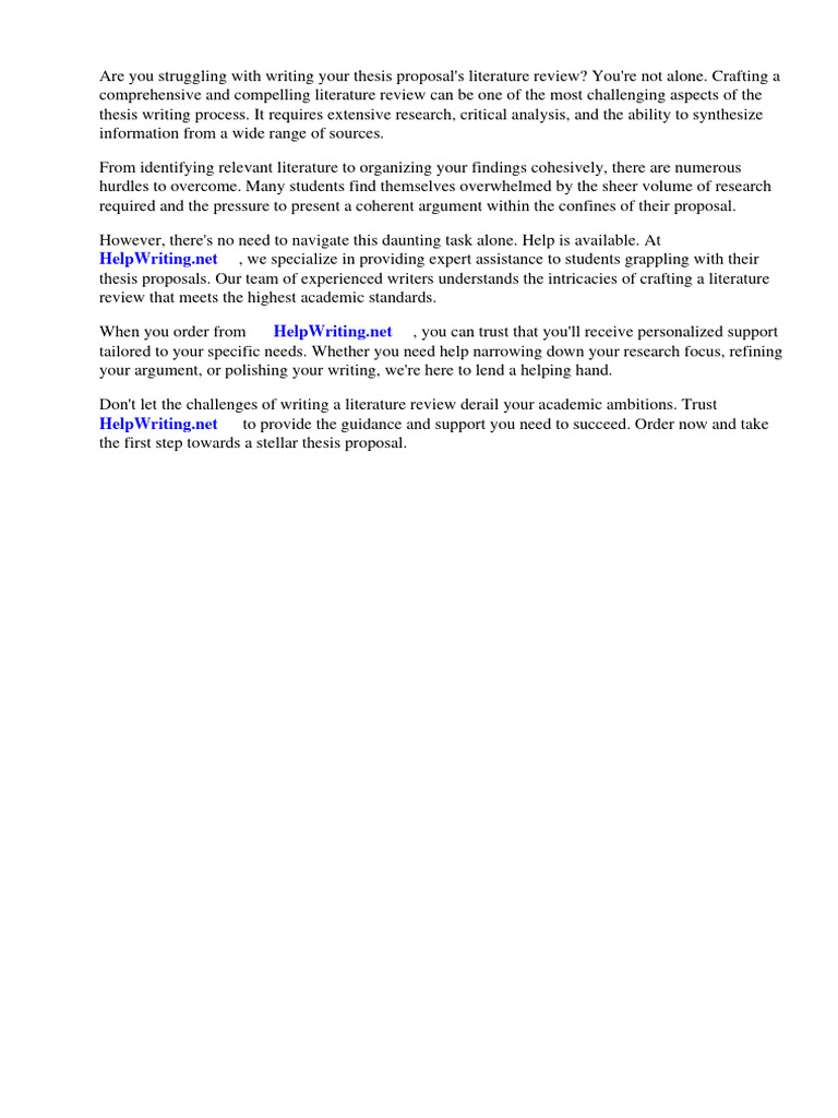 How To Write Literature Review in Thesis Proposal | PDF | Thesis | Citation