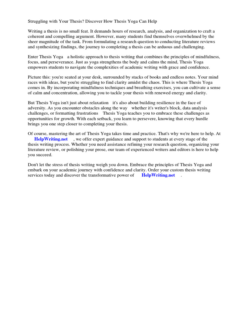 Thesis Yoga | PDF | Hatha Yoga | Asana