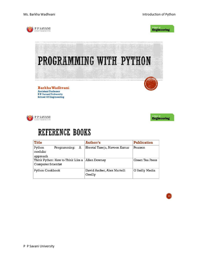 Python Notes Sem - 3 | PDF