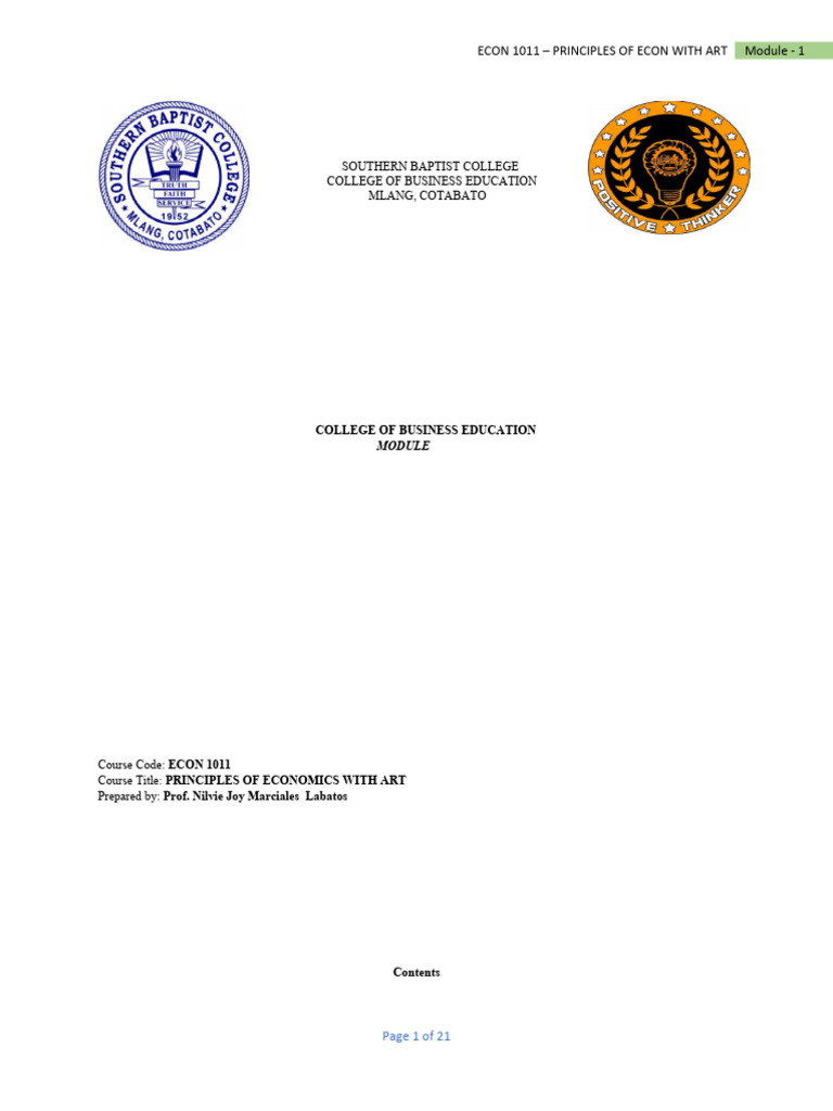 Module For Econ | PDF