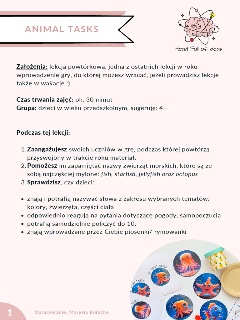 ANIMAL TASKS - Scenariusz Zajec | PDF