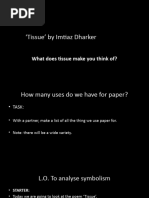 Tissue by Imtiaz Dharker | PDF | Poetry