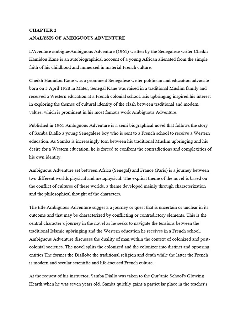 Adventure Ambiguous Analysis | PDF | Metaphysics | Spirituality