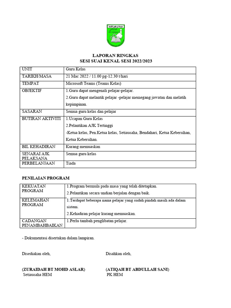 Sesi Suai Kenal | PDF