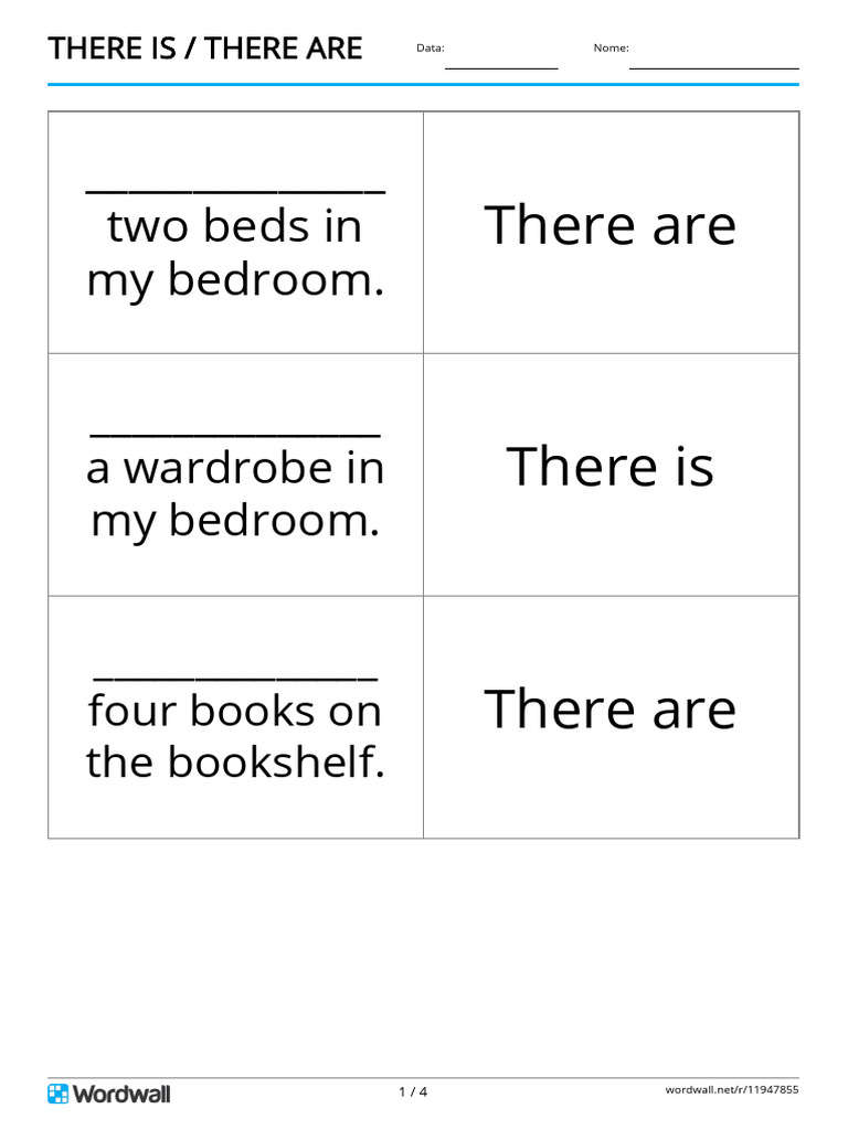 There Is There Are Flash Card | PDF