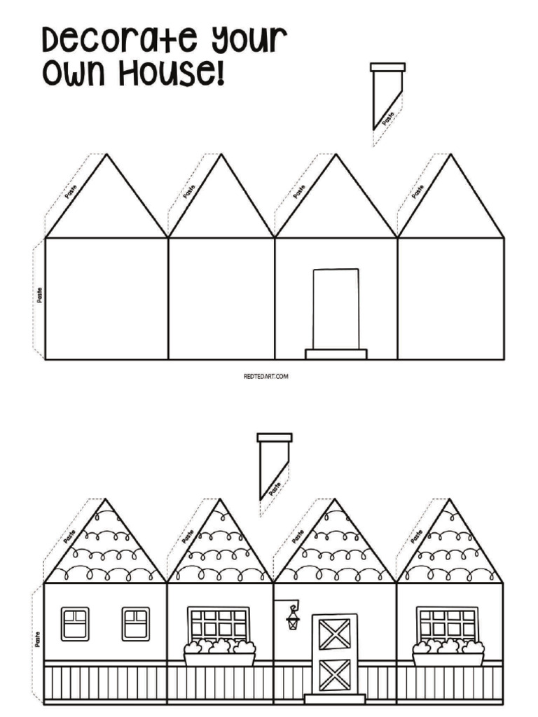 Printable Paper Houses x5 - RTA | PDF