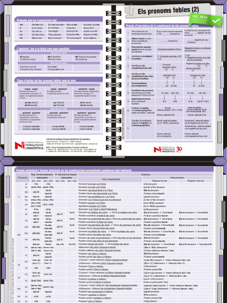 Pronoms Febles 2 | PDF