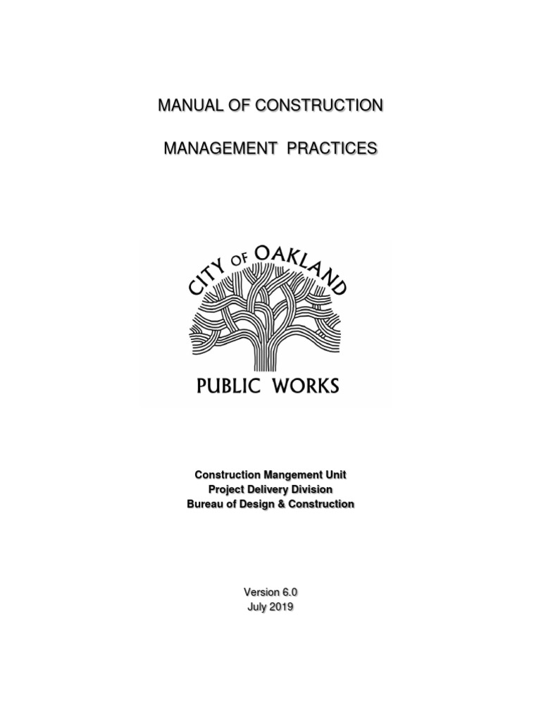 CM Manual 071219 | PDF | Construction Management