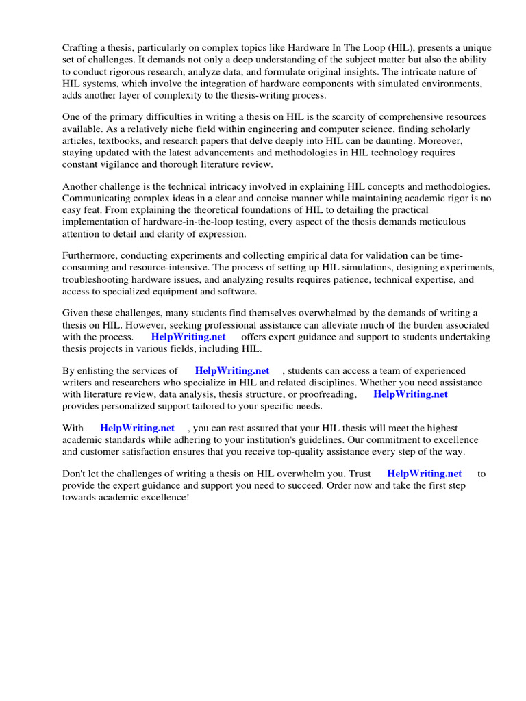 Hardware in The Loop Thesis | PDF | Simulation | Hardware Description Language