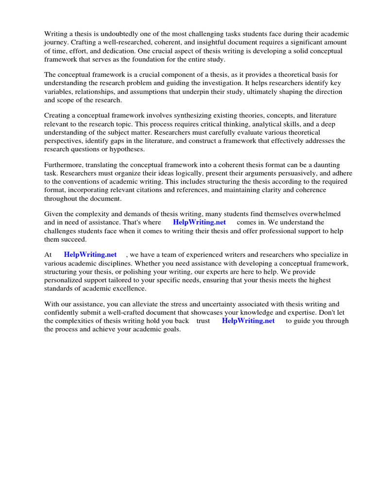 Conceptual Framework Thesis Format | PDF