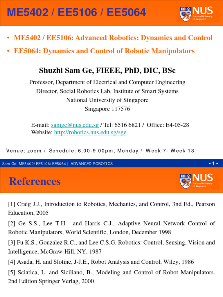 Advanced Robotics Course Overview | PDF | Mechanics | Mechanical ...