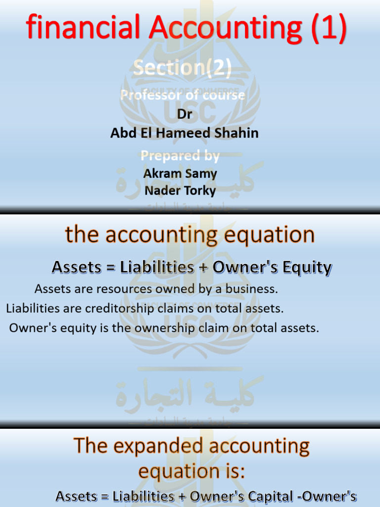 Financial Accounting (1) : Section | PDF | Equity (Finance) | Expense