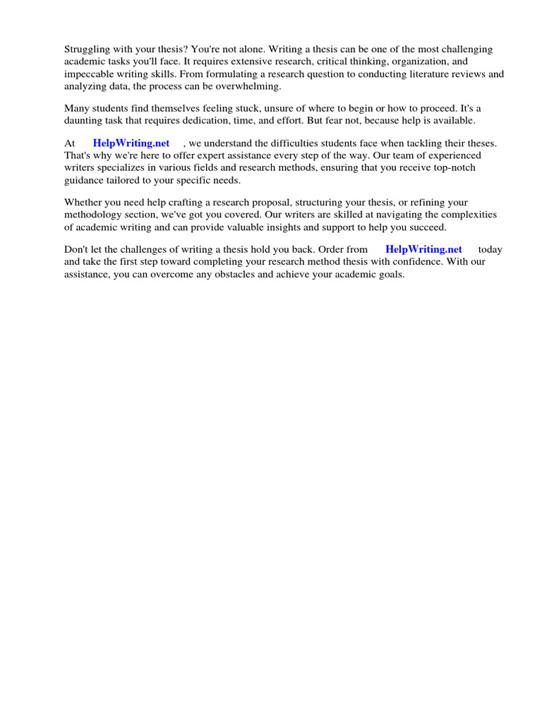 Research Method Thesis Sample | PDF | Methodology | Thesis