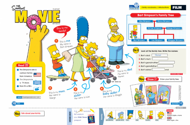 The Simpsons - Karta Pracy o Rodzinie | PDF