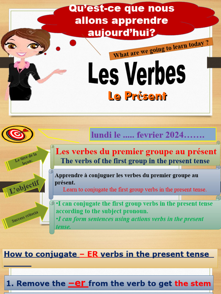 Les Verbes Du Premier Groupe - Verbe Porter - Year 6 - Part 3 | PDF