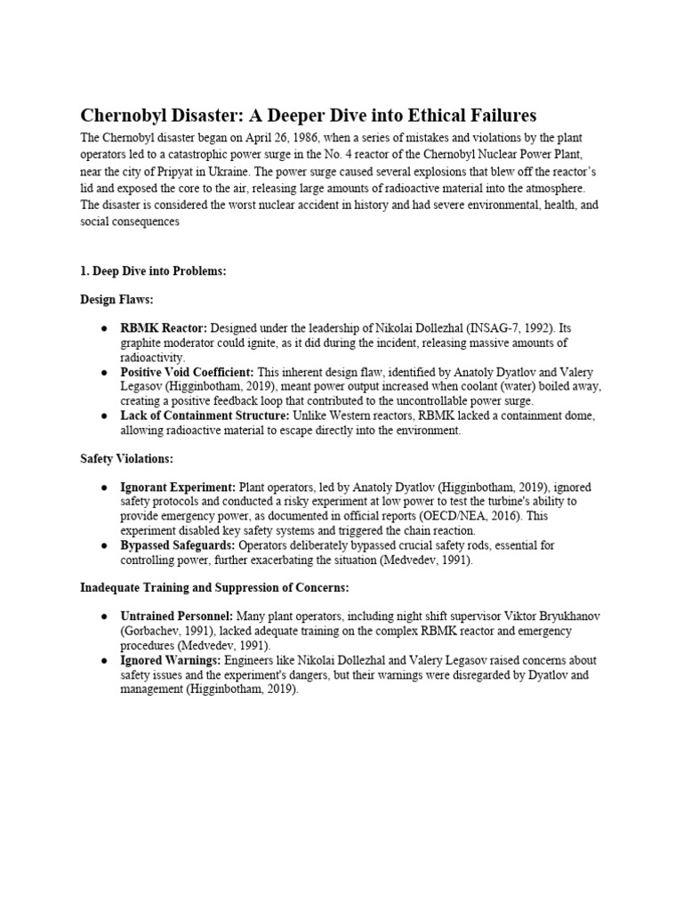Chernobyl Disaster Pdf Chernobyl Disaster Nuclear Reactor