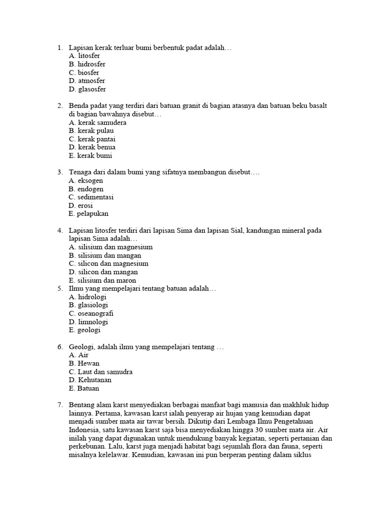 Latihan Geo 3 KLS X STS 24 | PDF | Sains & Matematika