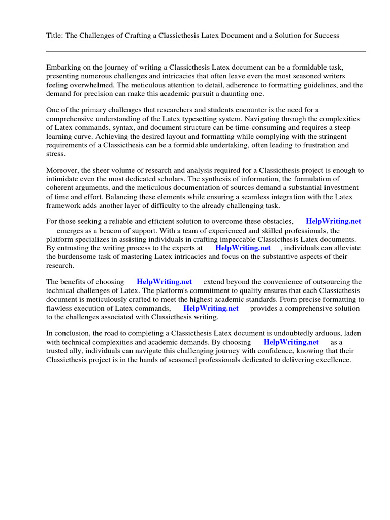 Classicthesis Latex | PDF | Te X | Text