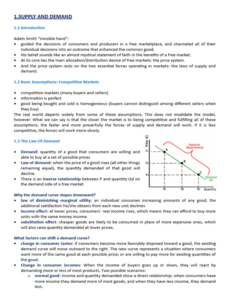 Summary Macro | PDF | Demand | Demand Curve