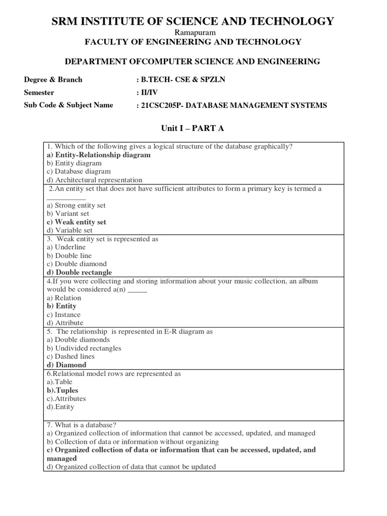 DBMS Concepts for CSE Students | PDF | Databases | Conceptual Model