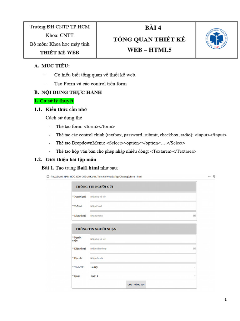 TH4 ThietKeWeb 5tiet | PDF