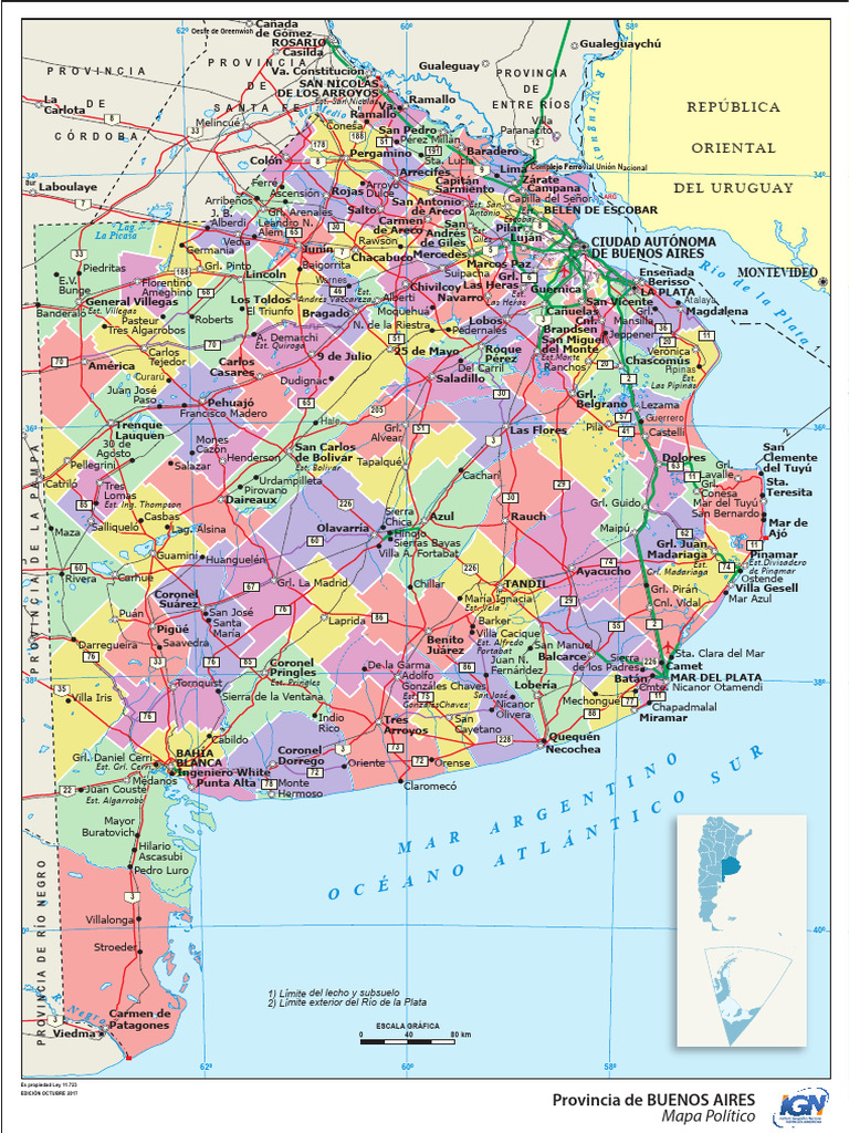 Mapa Político de Buenos Aires 2017 | PDF | Argentina