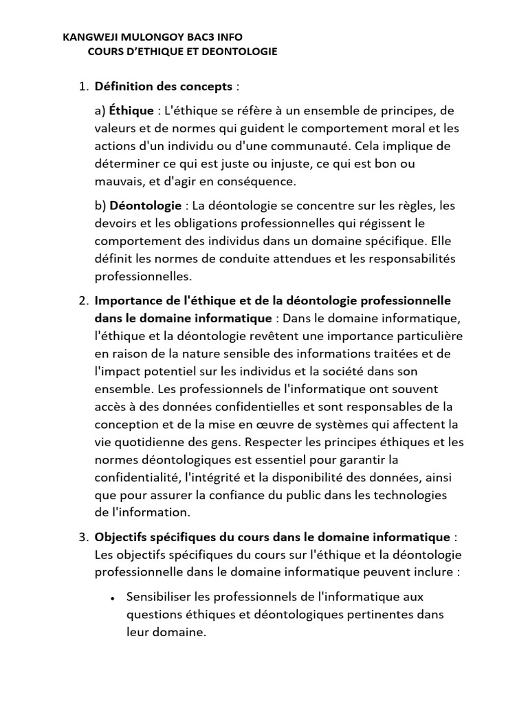 Définition Des Concepts | PDF