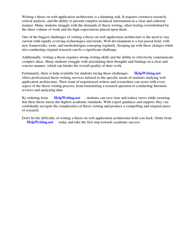 Thesis Web Application Architecture Pdf World Wide Web Internet And Web 