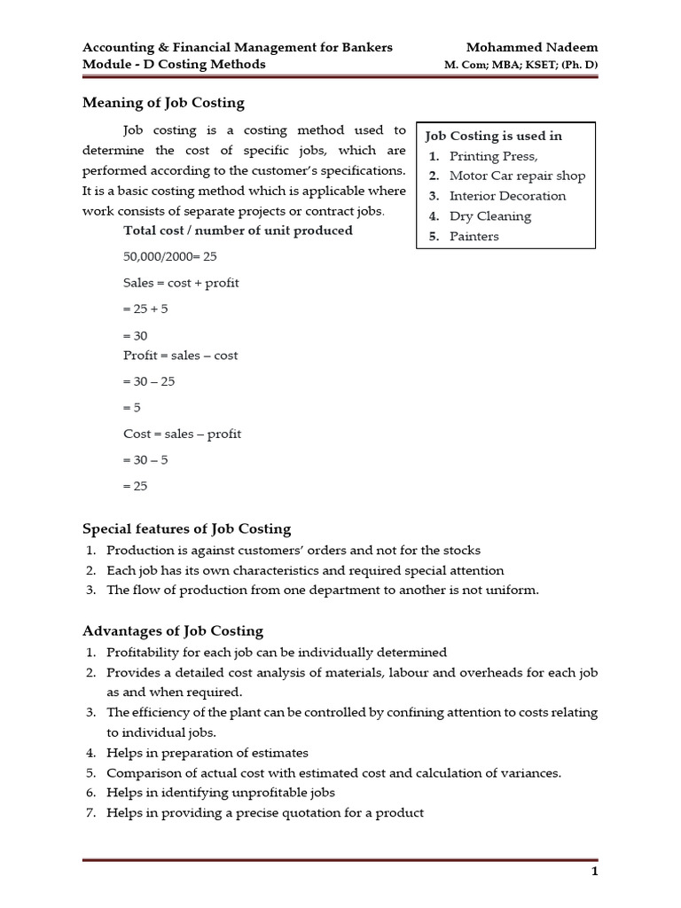 Costing Methods | PDF | Cost Of Living | Cost