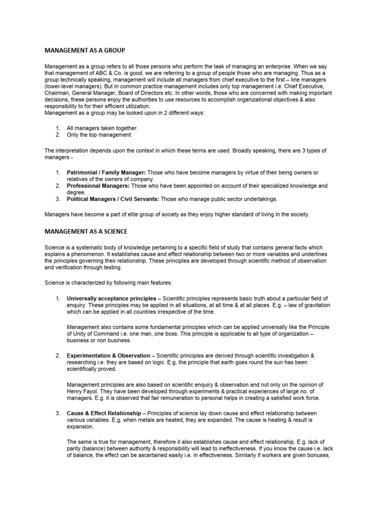 MANAGEMENT AS A GROUP P | PDF | Science & Mathematics