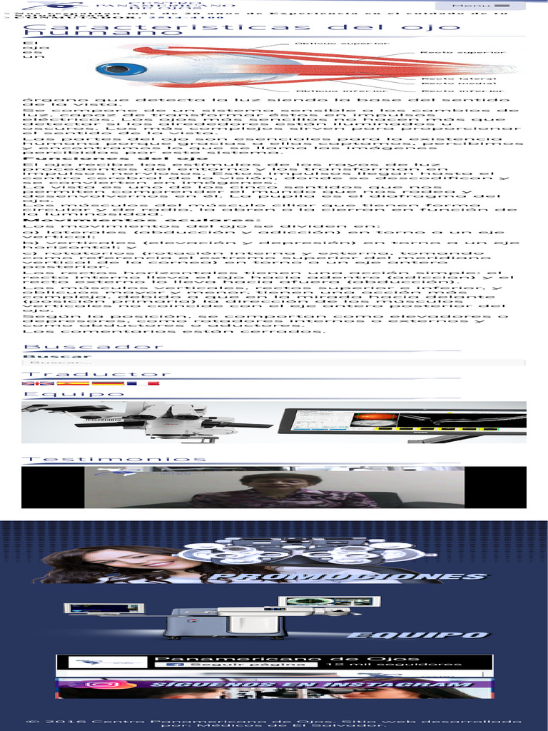 Panamericano de Ojos Caracteristicas Del Ojo Humano | PDF | Ojo | Ojo ...