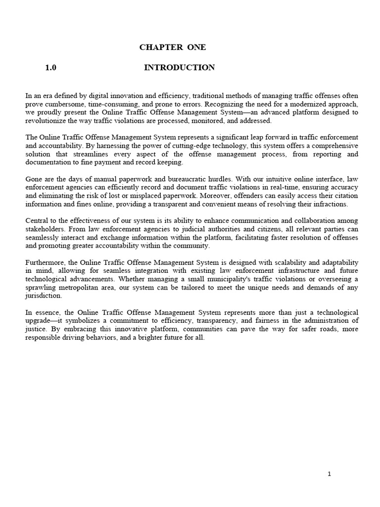 Design and Implementation of A Computerized Traffic Offence System | PDF