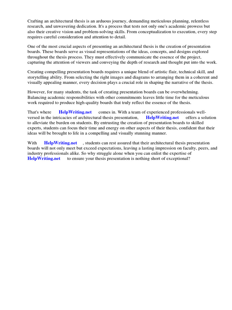 Architectural Thesis Presentation Boards | PDF