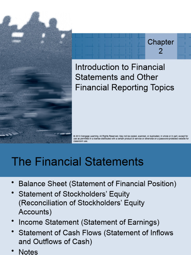 Introduction To Financial Statements and Other Financial Reporting ...