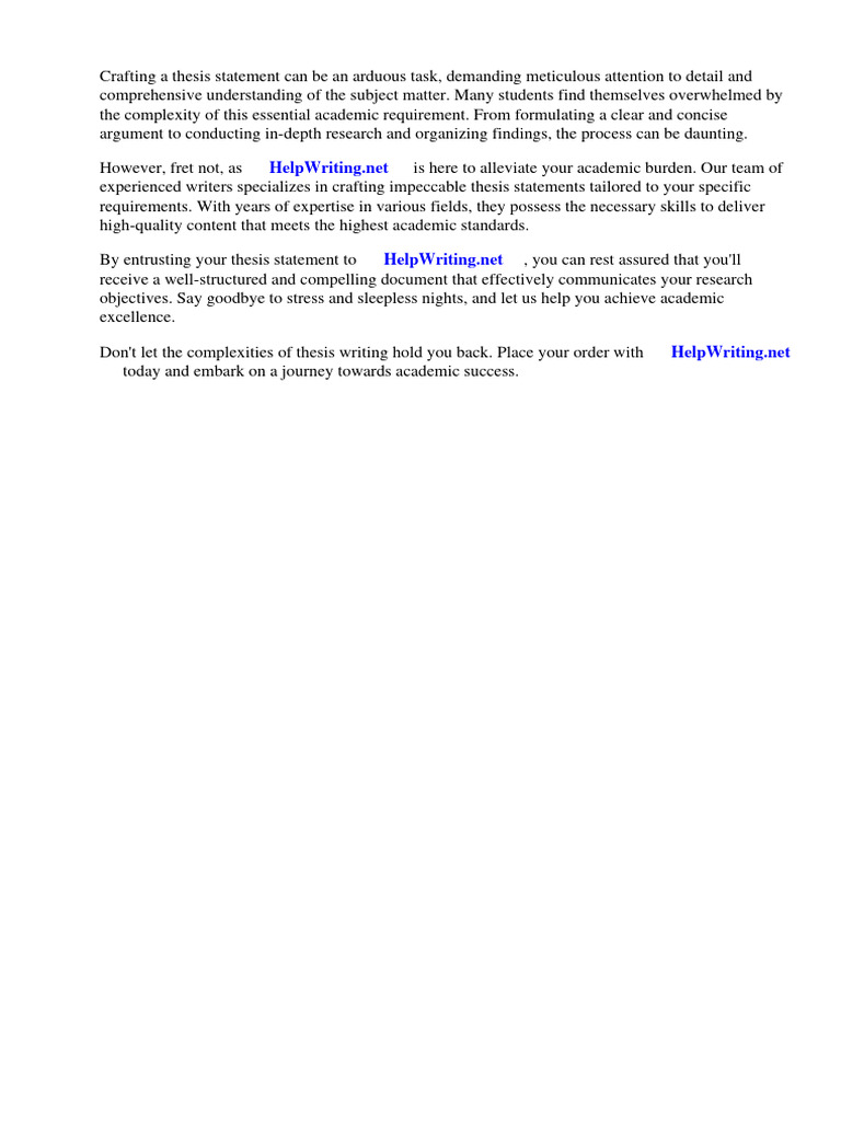 Thesis Statement Structure Sample | PDF | Essays | Thesis Thesis Statement Structure Sample | PDF | Essays | Thesis