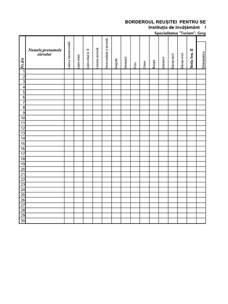 Model Borderou Generalizator- Verso | PDF