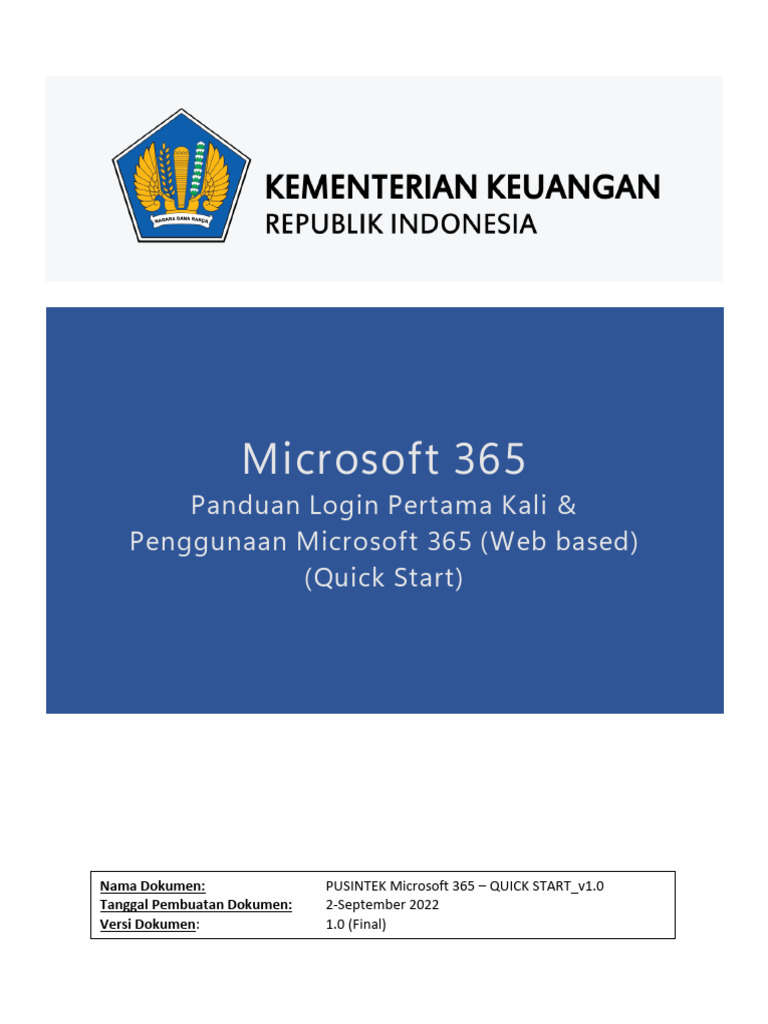 Panduan Awal Microsoft 365 Kemenkeu | PDF