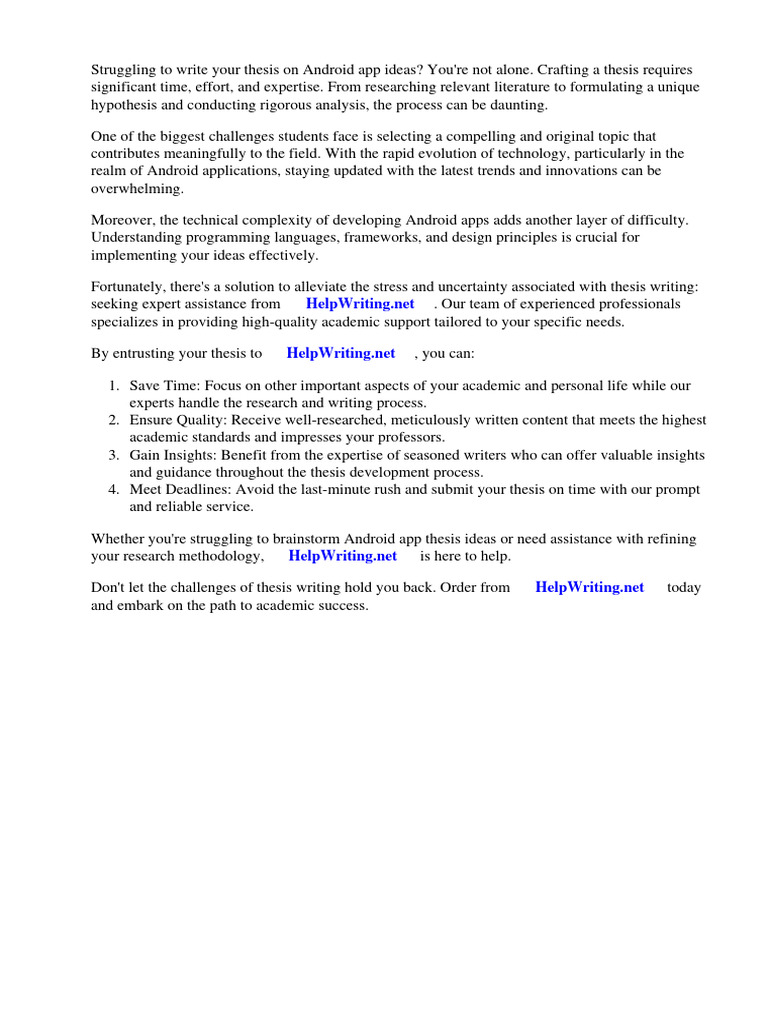 Android App Thesis Ideas | PDF | Mobile App | Android (Operating System)