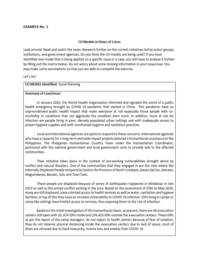 CO Models Matrix Examples | PDF | Fossil Fuel Power Station | Child Labour
