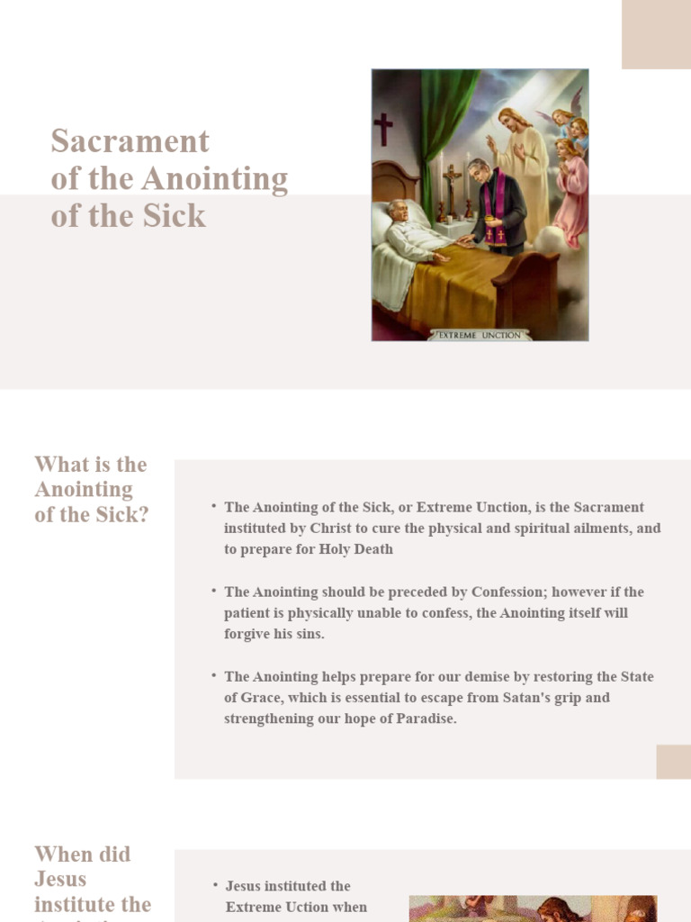 Anointing of The Sick | Download Free PDF | Anointing | Theology