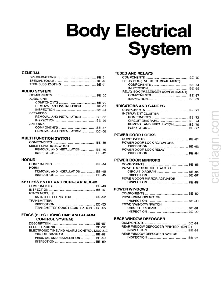 Body Electrical System - Getz 02-11 - PDF Download | PDF